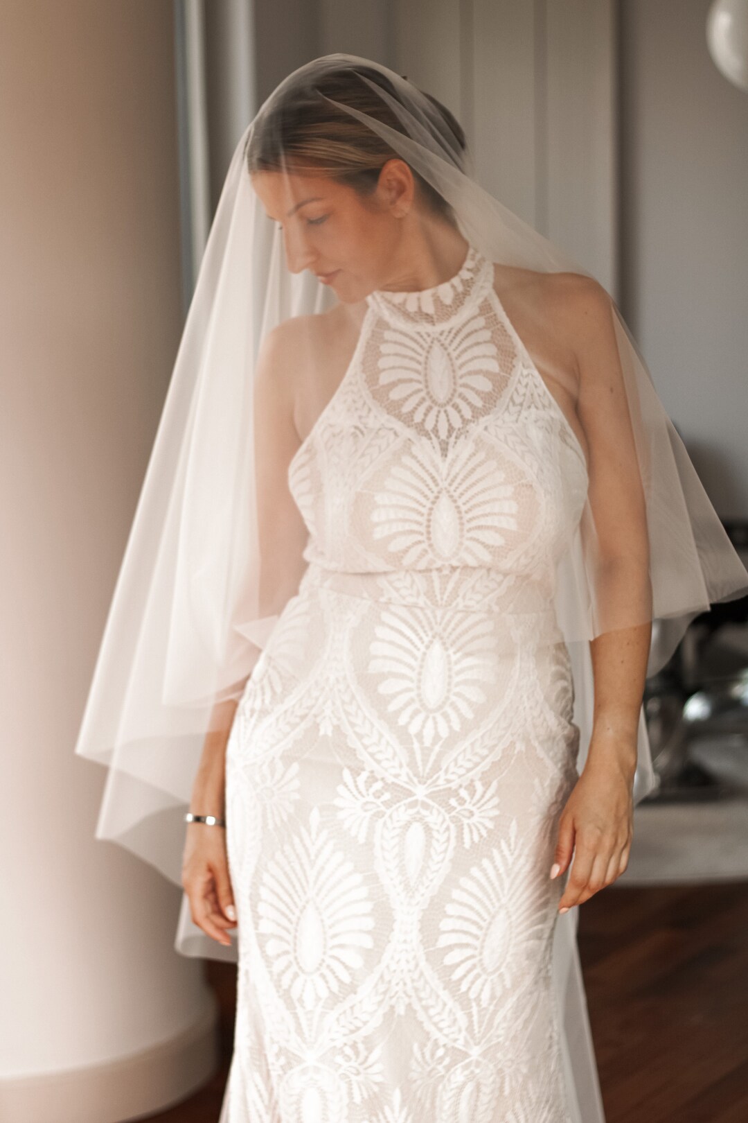 Cathedral Pearl Drop Wedding Veil, Long Bridal Drop Veil, Soft Tulle ...