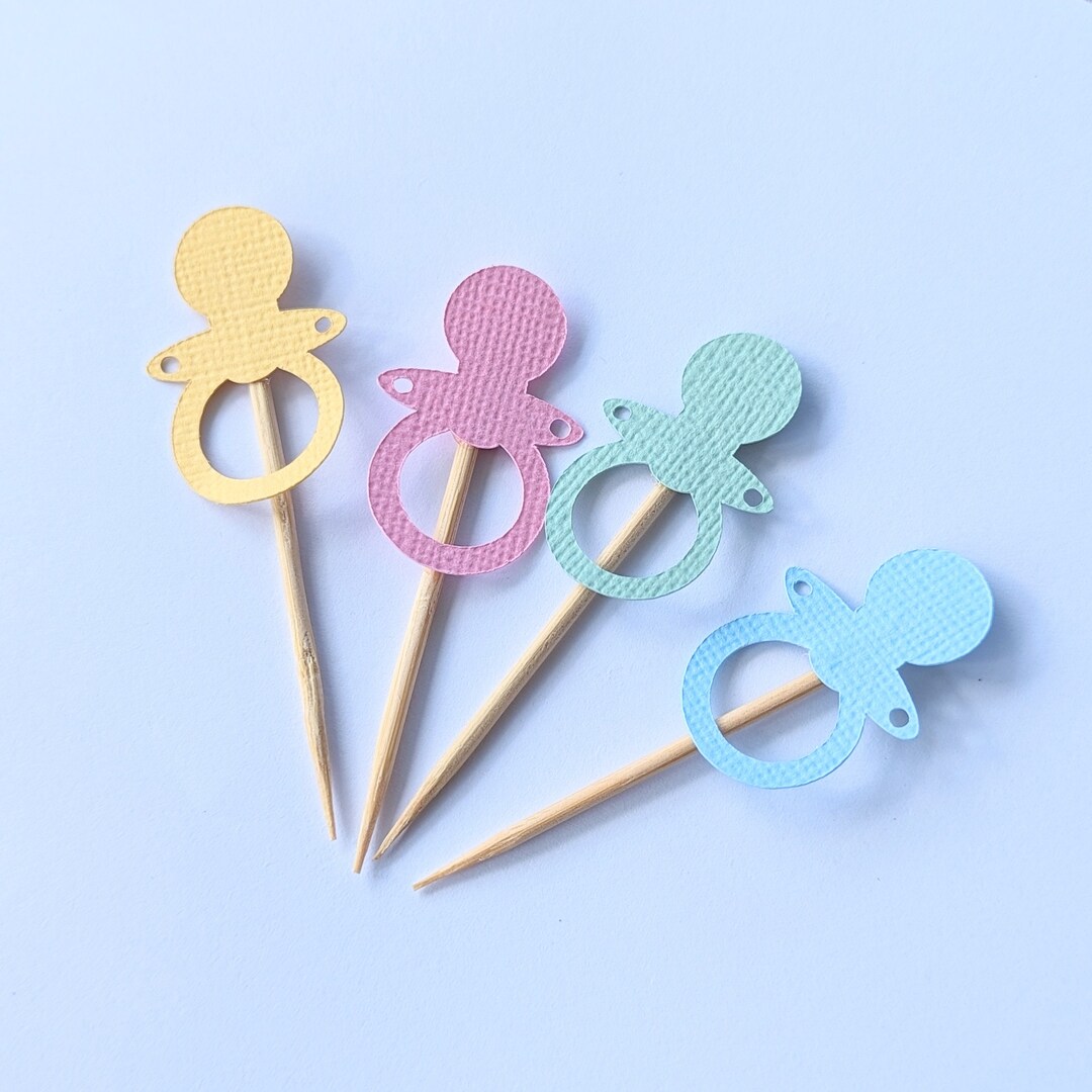 Dummy Cupcake Toppers 12 Pieces / Pick Your Colour / Pink, Blue, Safe ...
