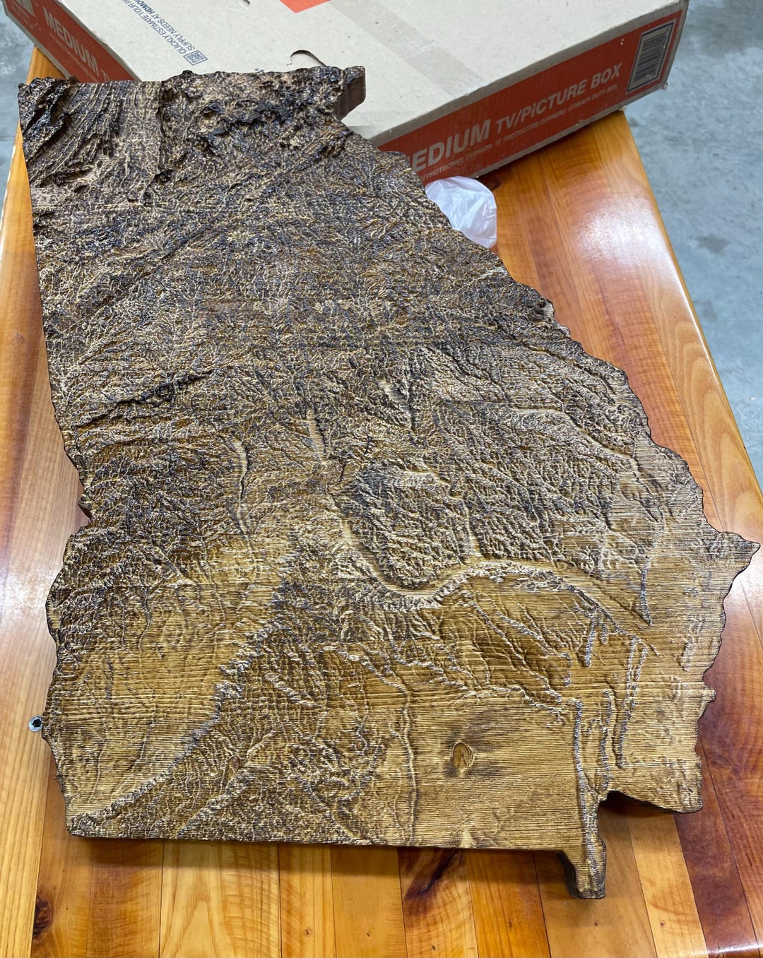 29in Georgia 3D Relief Map - Etsy