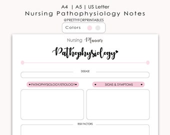 Pathophysiology Notes Template - Etsy