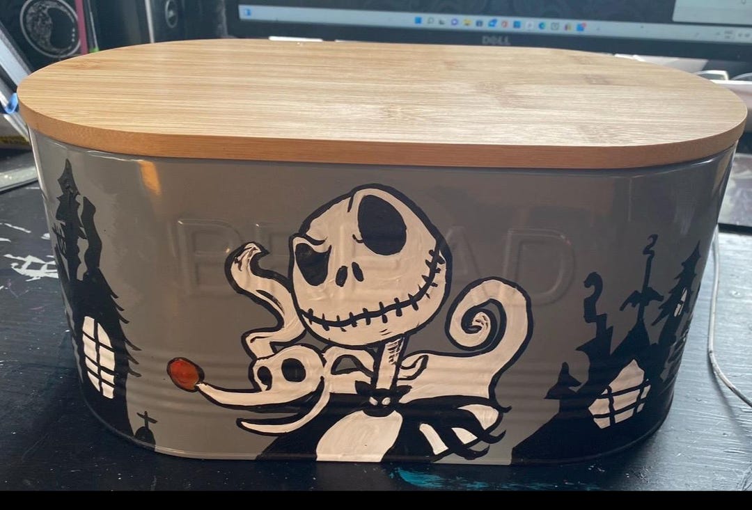 Nightmare Before Christmas Grey Inspired Bread Bin - Etsy