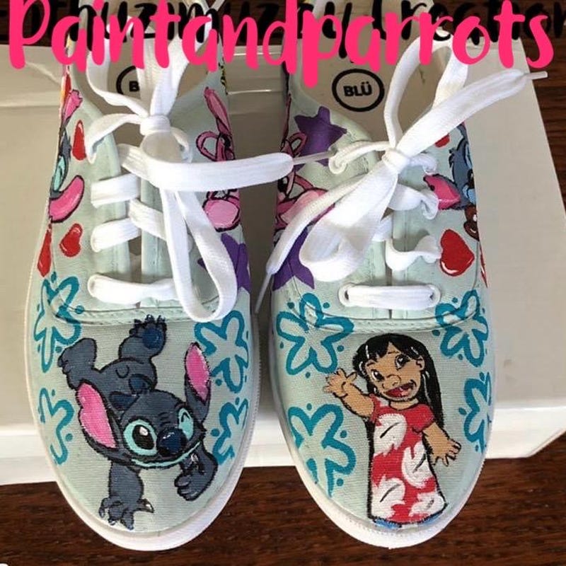 Lilo Stitch Converse - Etsy UK