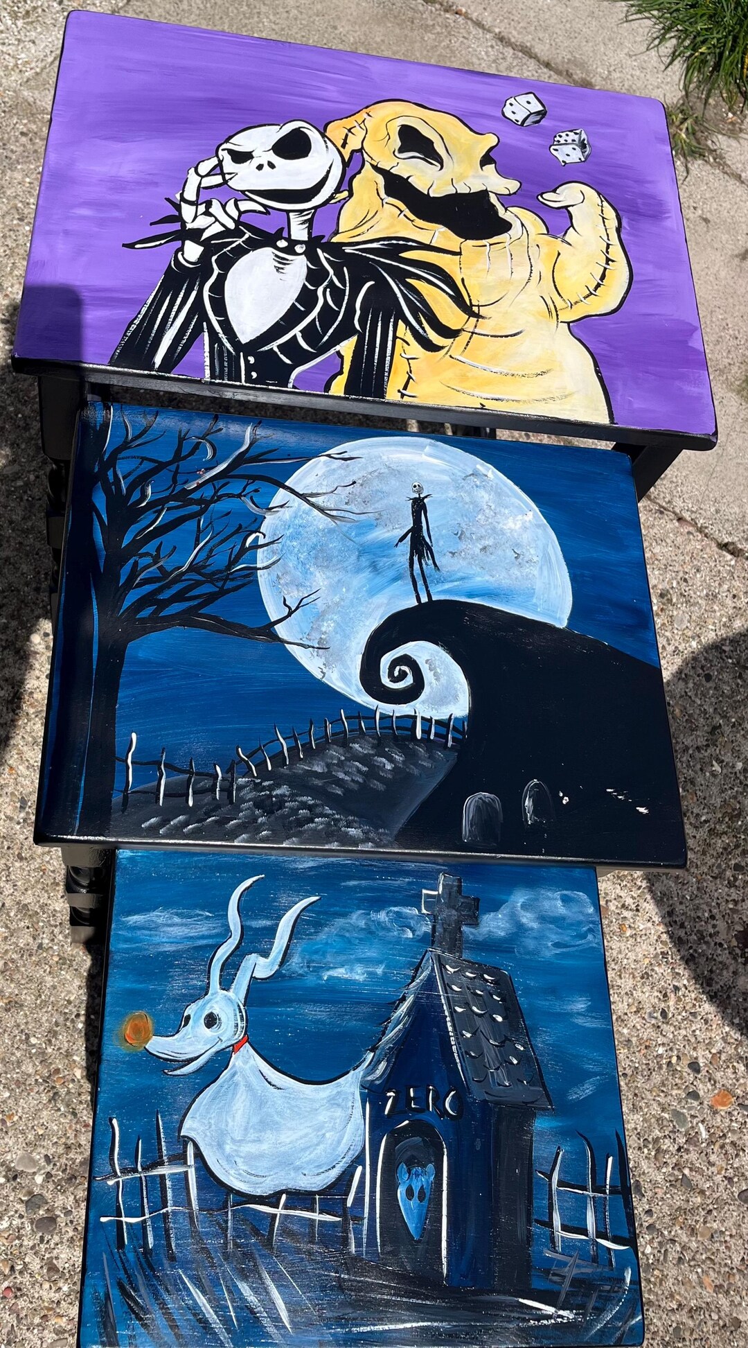 Nightmare Before Christmas Trio of Tables - Etsy