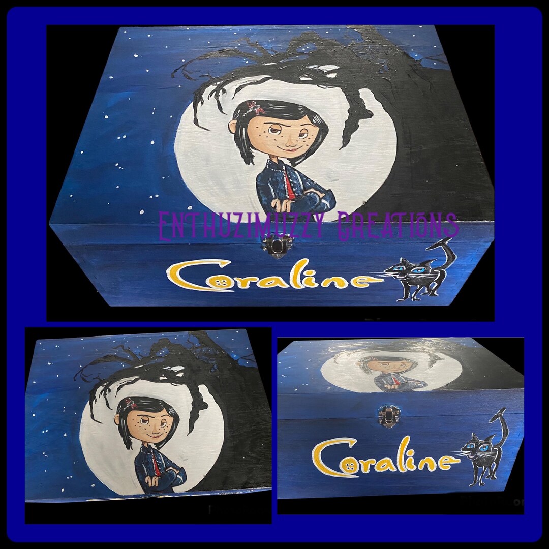 Coraline Inspired Large Wooden Box - Etsy