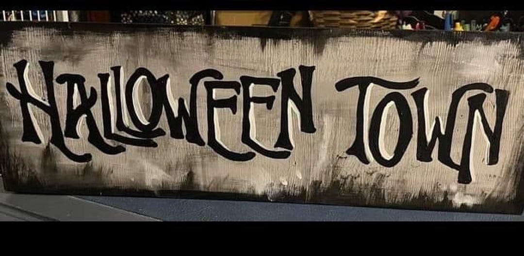 Halloween Town Wooden Sign - Etsy