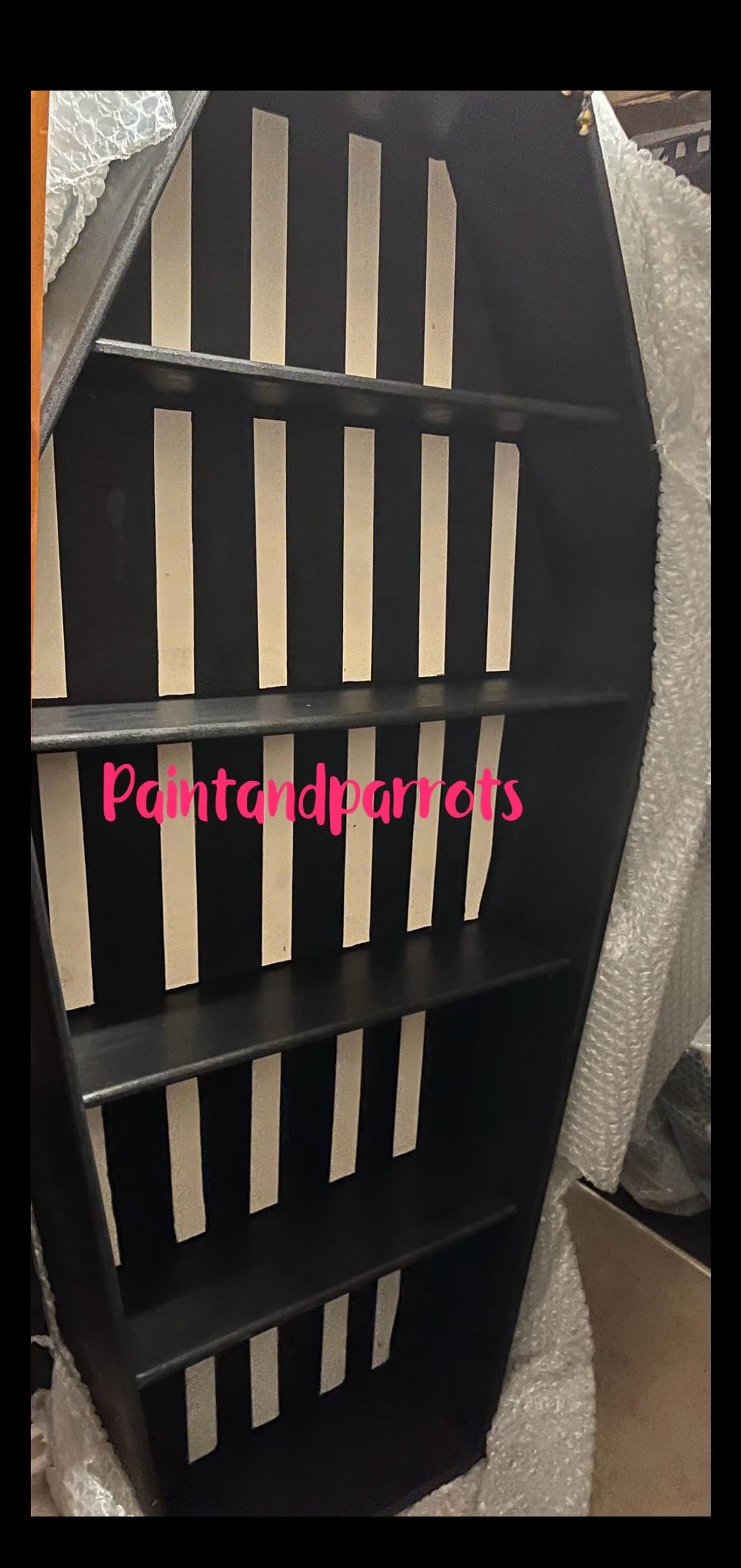 6ft Wooden Handmade & Hand Painted Coffin Bookcase or Shelf - Etsy
