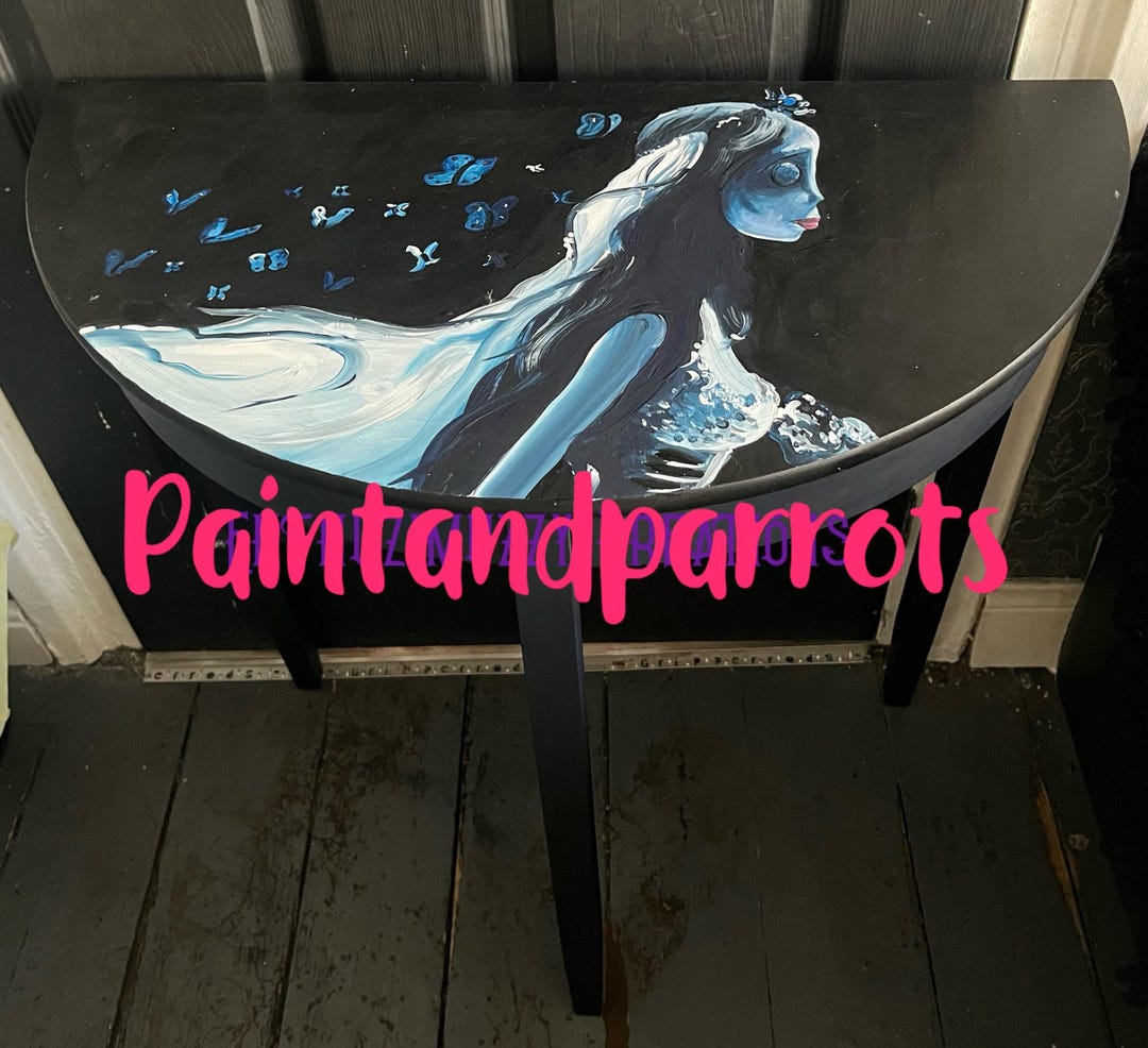 Corpse Bride Inspired Console Table Hand Painted Wooden - Etsy