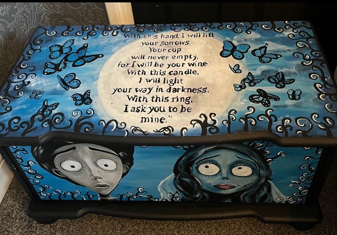 Corpse Bride Hand Painted Blanket Box - Etsy