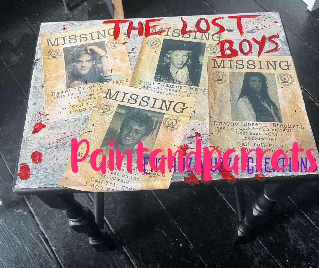 Lost Boys Missing Poster Side Wooden Table - Etsy