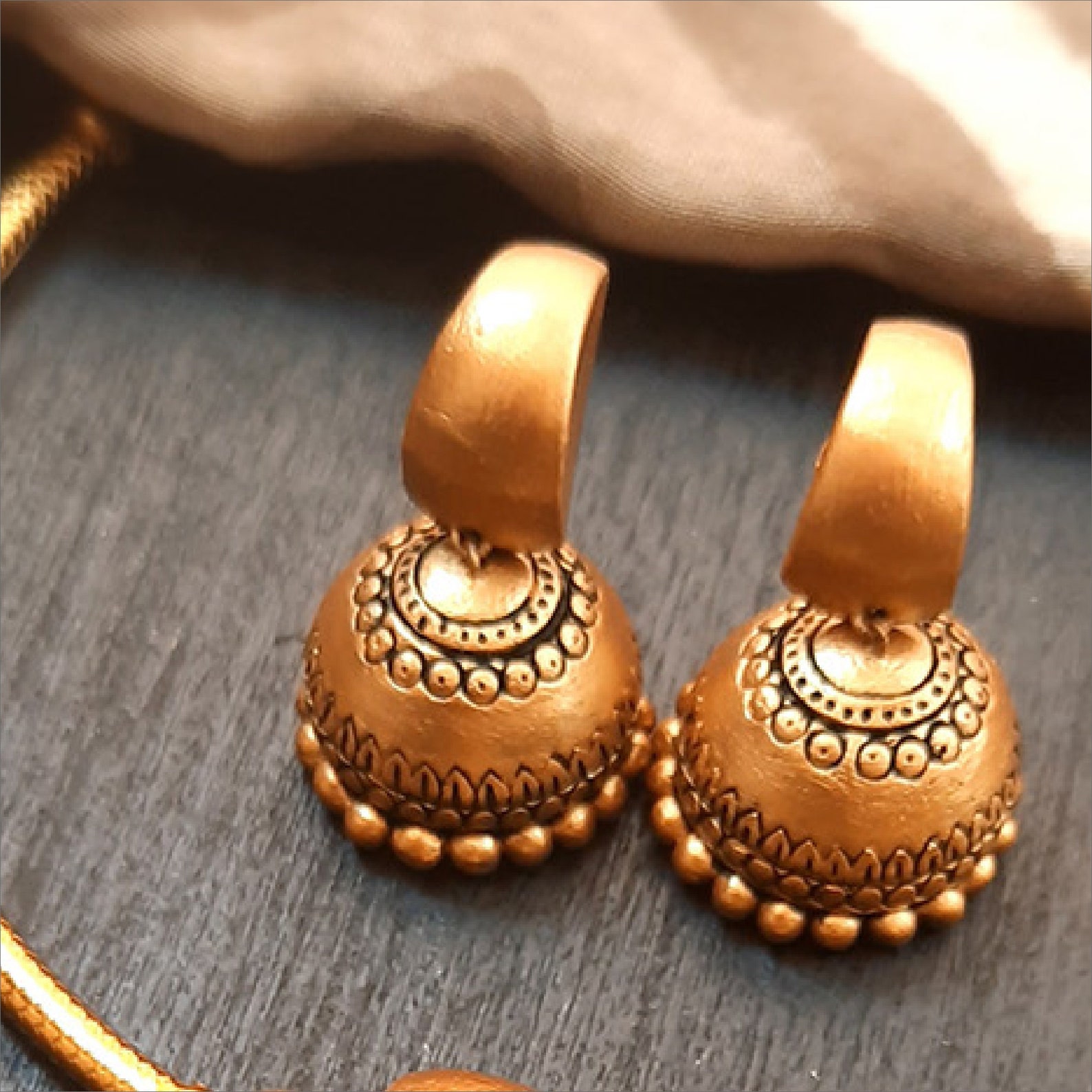 100% Handmade Natural Organic Terracotta Clay& Gold Plated - Etsy
