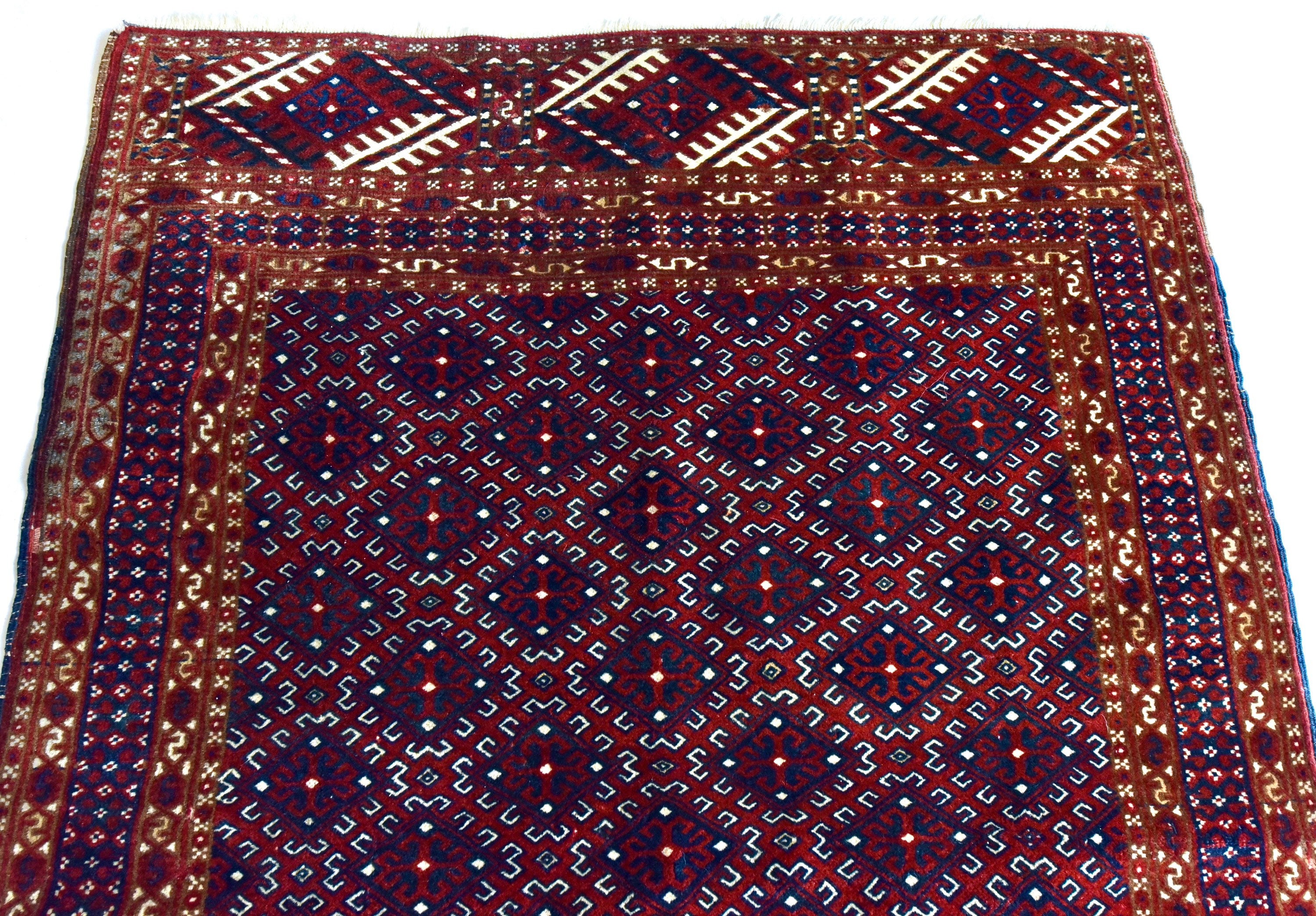 Antique Central Asian Turkmen Yomud Tribe Rug Nomadic Turkmen Yomud ...