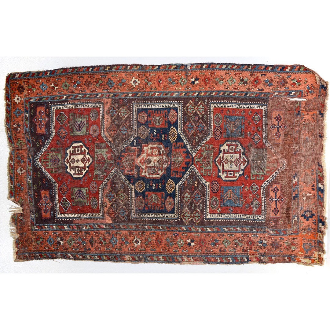 Antique Southeast Anatolian Antep Rug Handwoven Kurdish Rug With ...