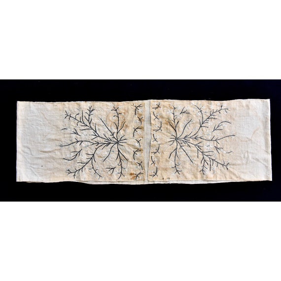 Ottoman Silk Embroidery Uchkur Sash Silk and Metal | Etsy