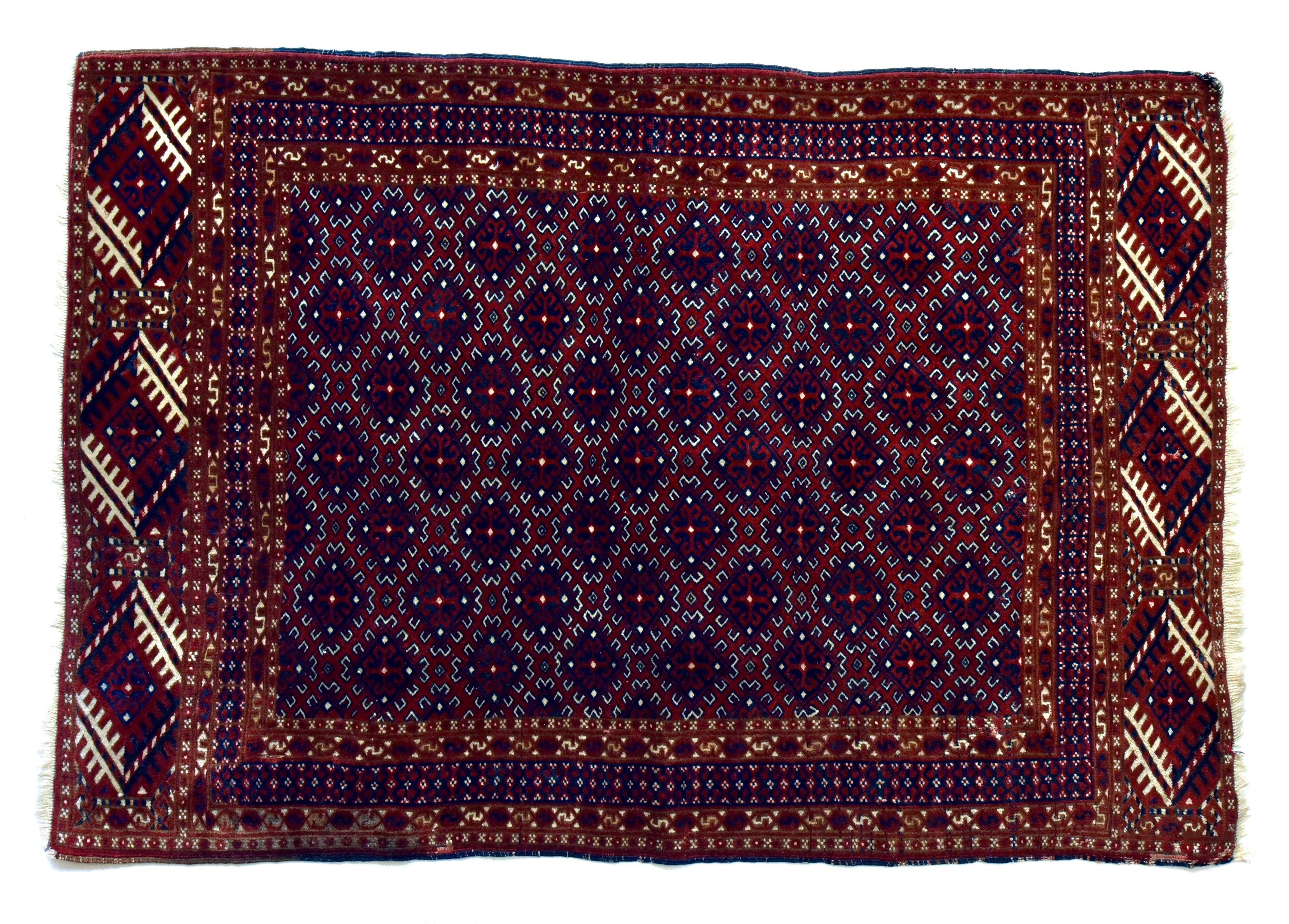 Antique Central Asian Turkmen Yomud Tribe Rug Nomadic Turkmen Yomud ...