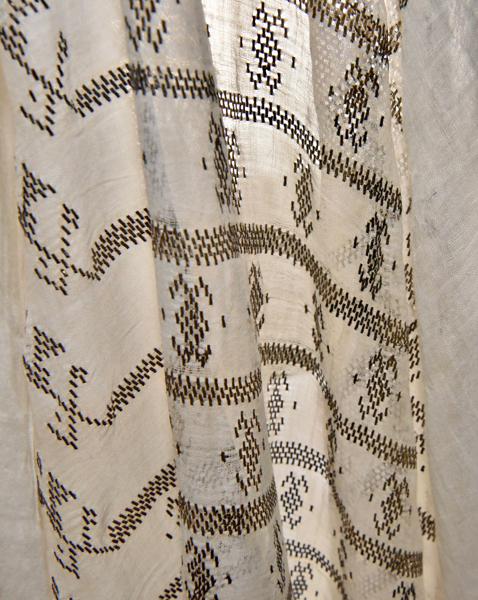 Antique Delicate Turkish Metal Embroidered Veil 134 X 64 Cm 44 X 21 - Etsy