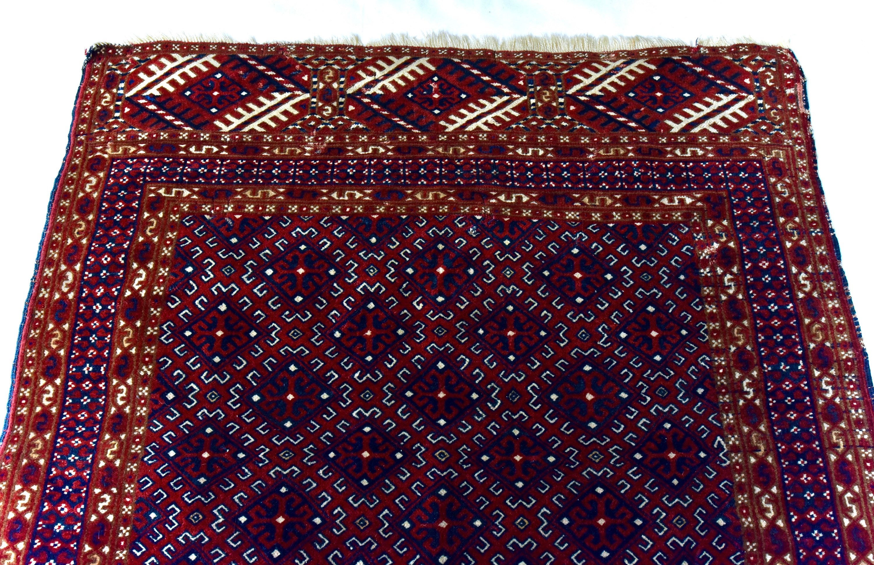 Antique Central Asian Turkmen Yomud Tribe Rug Nomadic Turkmen Yomud ...