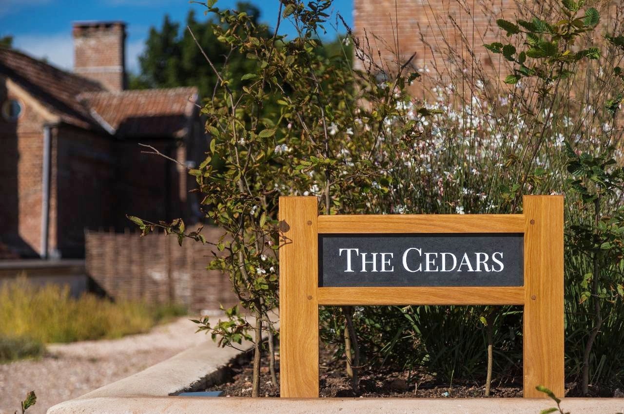 Engraved Slate House Sign With Oak Posts. Freestanding Oak and Slate ...