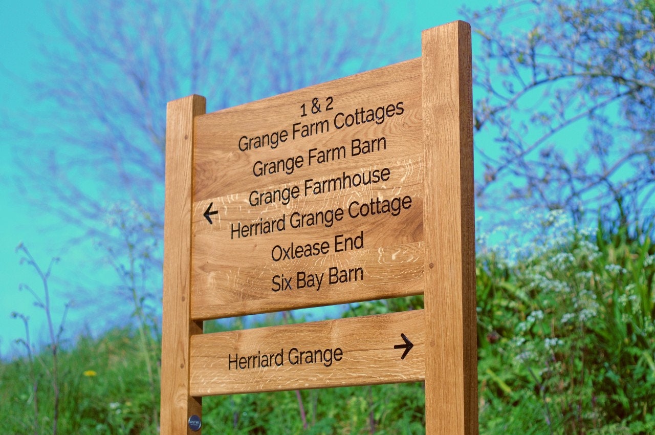 Oak Ladder Sign. Solid Oak Ladder Sign With Deep Engraving. Engraved ...