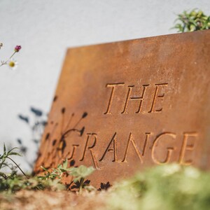 Rusty Metal House Sign. Rustic House Sign. Corten House Sign - Etsy