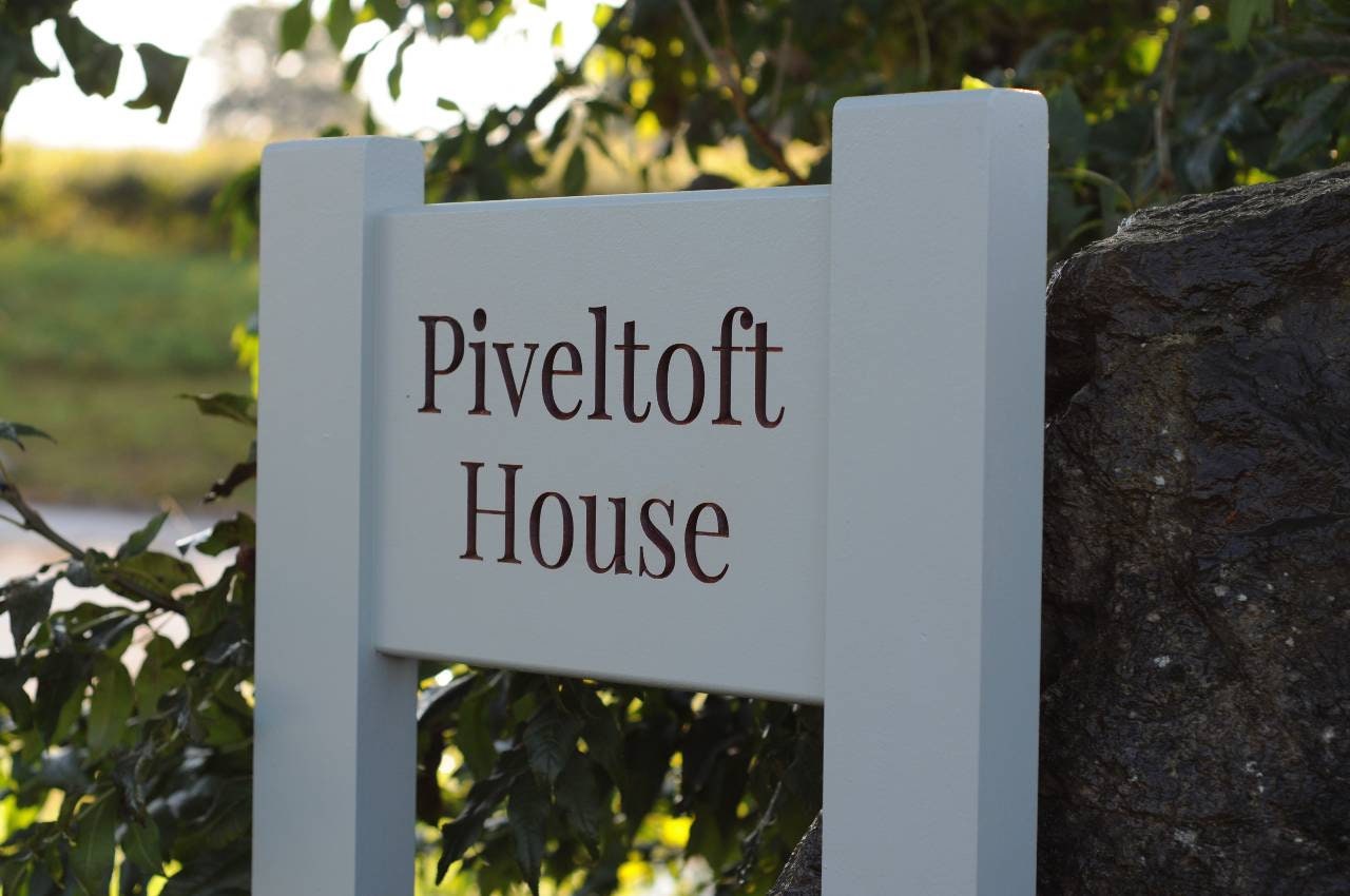 Painted and Engraved House Sign With Posts. Farrow and Ball House Sign ...