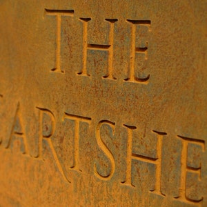 Rusty Metal House Sign. Rustic House Sign. Corten House Sign - Etsy