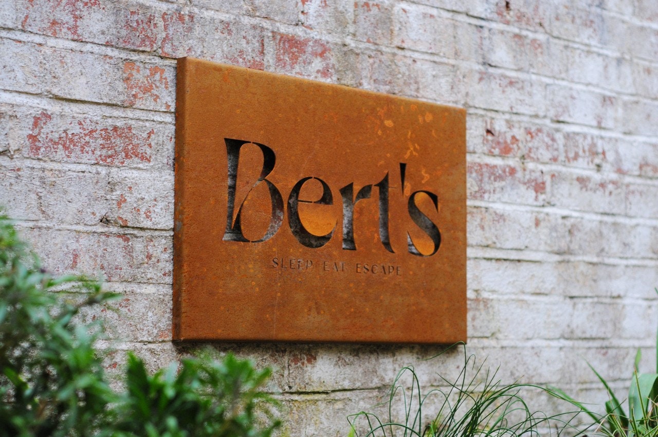 Rusty Metal House Sign. Rustic House Sign. Corten House Sign. - Etsy UK