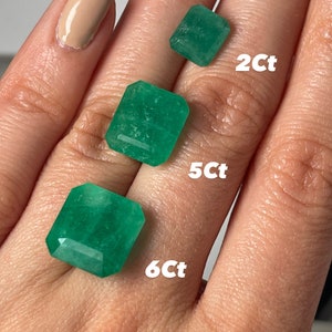 Natural Emerald Solitaire Ring 14k Gold Solitaire Emerald - Etsy