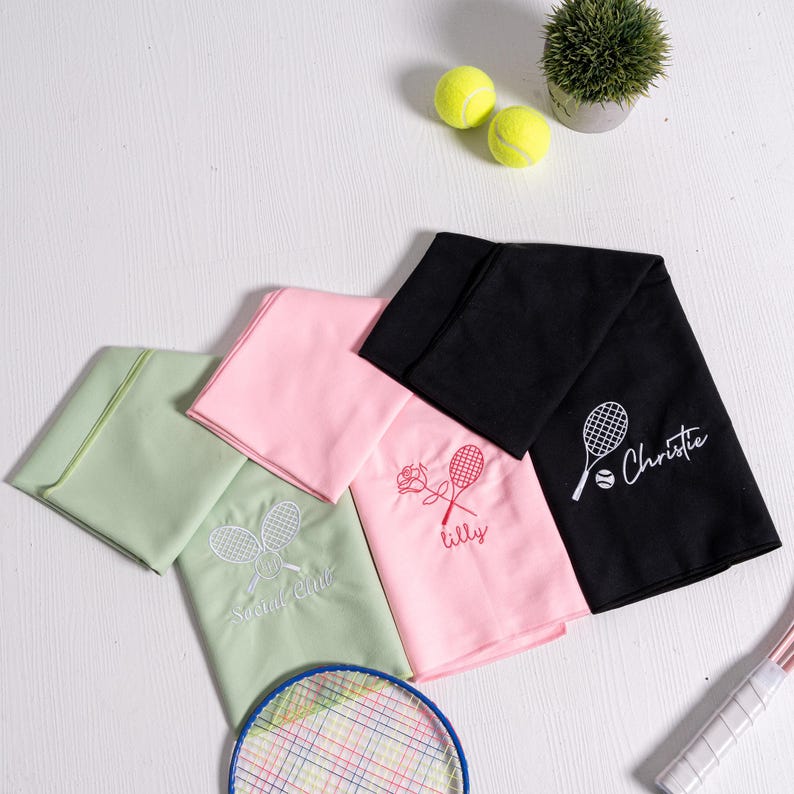 Personalized Embroidered Tennis Towel: Custom Name, Team Gift 26011501 ...