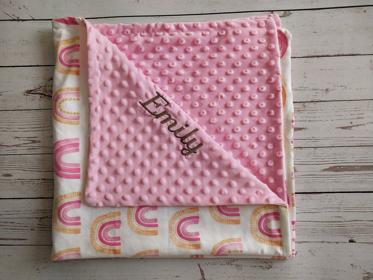 Personalized Baby Blanket Girl Lovey Rainbow Baby Girl Blanket - Etsy