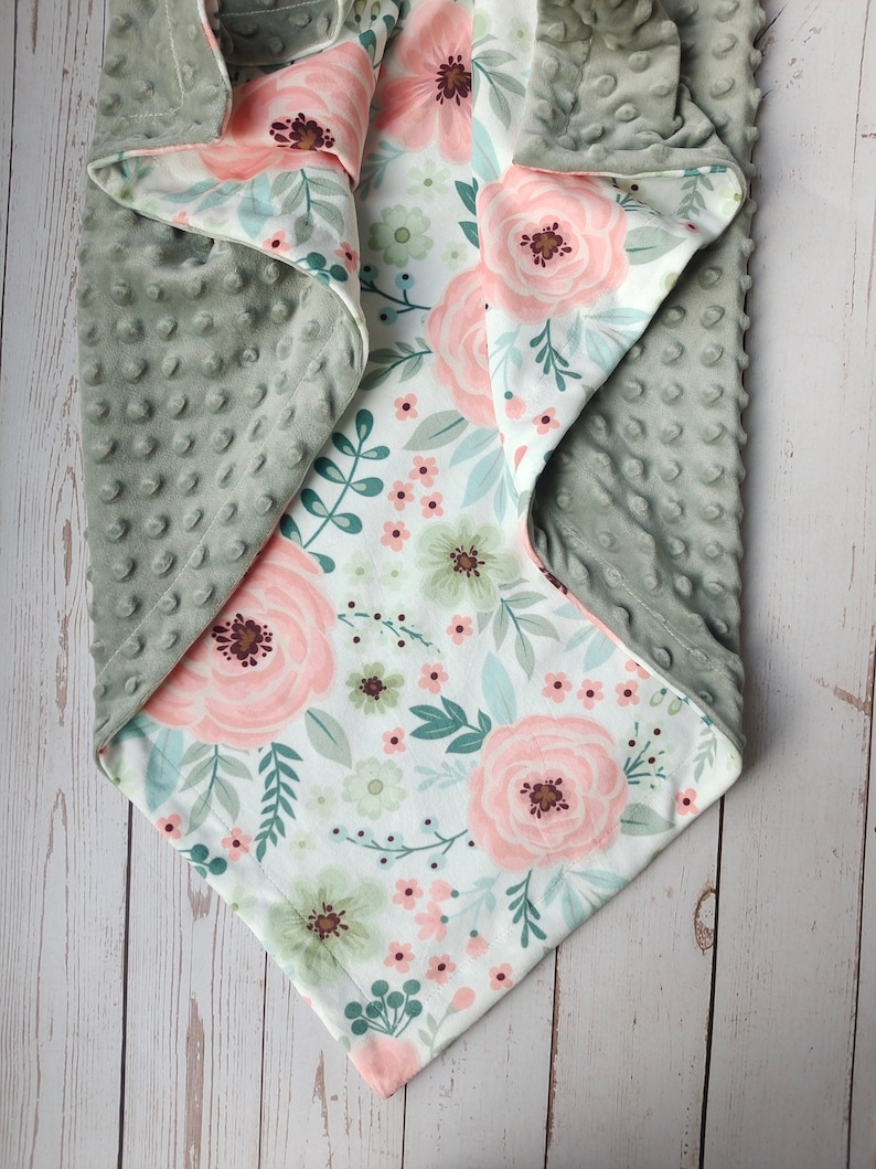 Personalized Baby Blanket Girl Pink Minky Baby Blanket Baby - Etsy