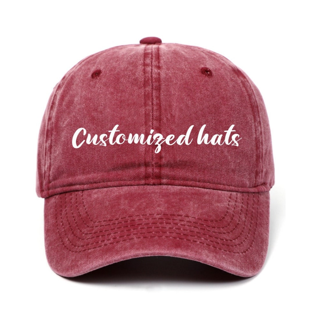 Embroidered Hat Personalized Dad Cap Embroidery Logo Baseball Hat ...