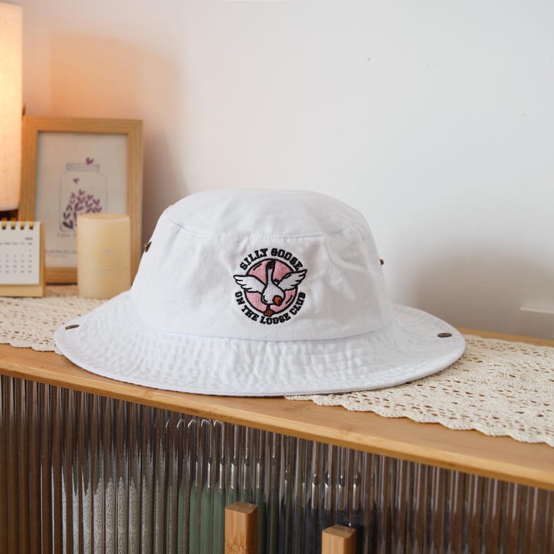 Embroidered Goose Club Bucket Hat, Custom Cotton Sun Hat - Etsy