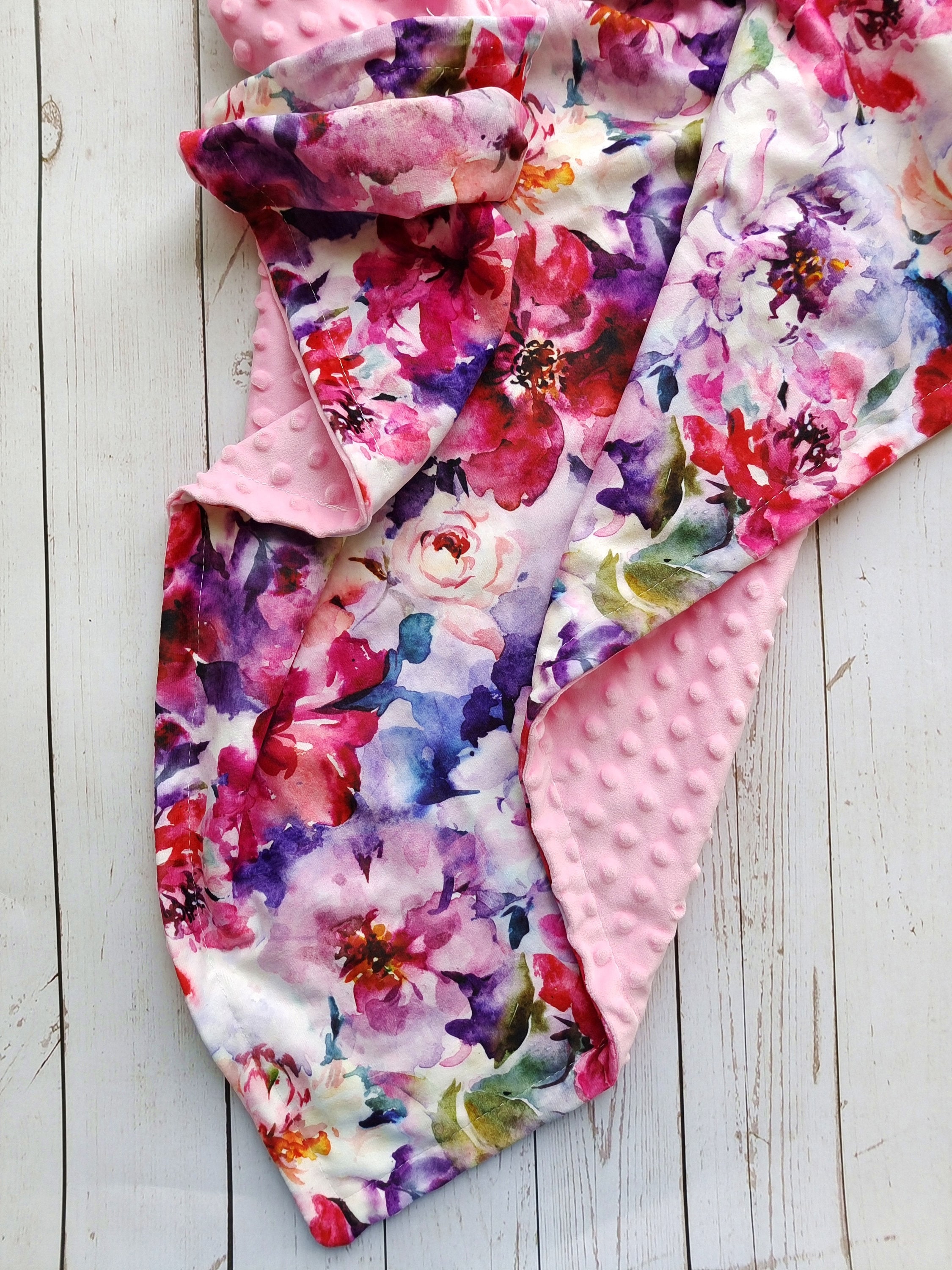 Personalized Baby Blanket Girl Floral Baby Girl Blanket With | Etsy