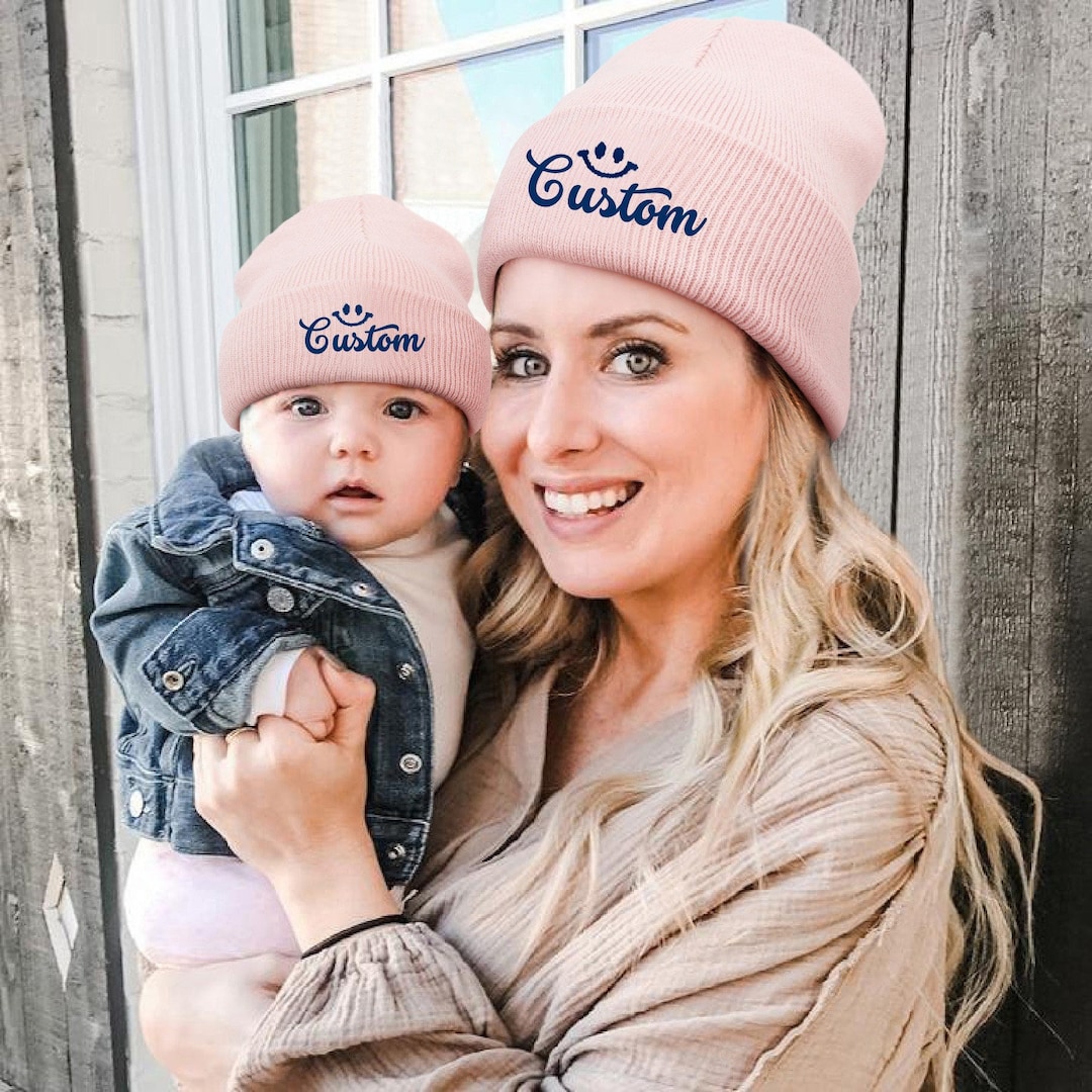 Custom Family Beanies, Baby Beanie With Name, Personalized Beanie ...