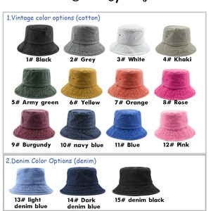 Custom Bucket Hat Embroidered Hat Custom Logo Personalization Sun Hat ...