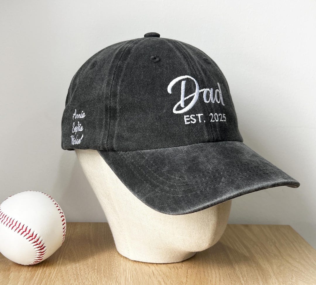 Personalized Embroidered Dad Hat: Custom Cotton Baseball Cap - Etsy