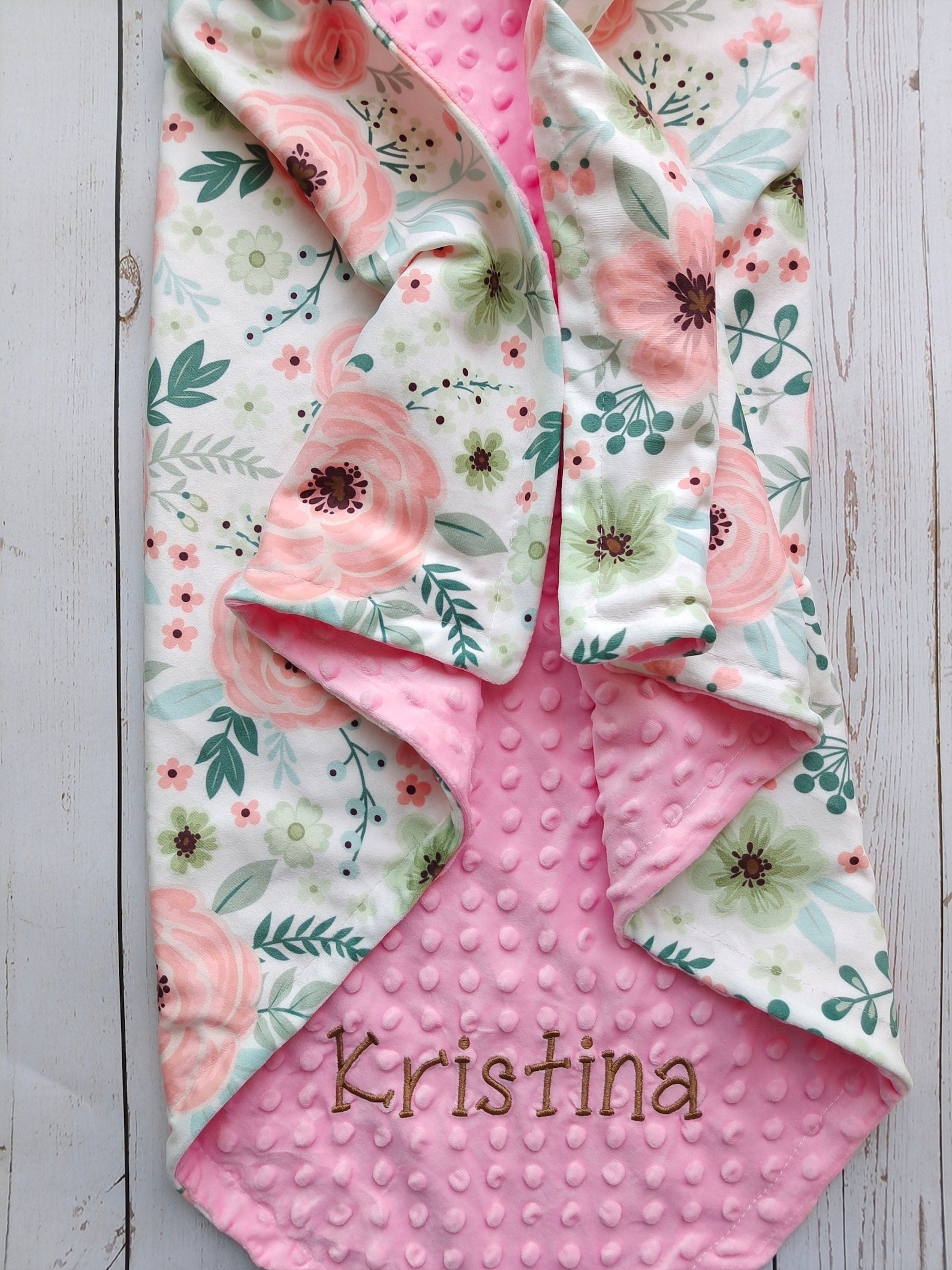 Personalized Baby Blanket Girl, Pink Minky Baby Blanket, Baby Shower ...