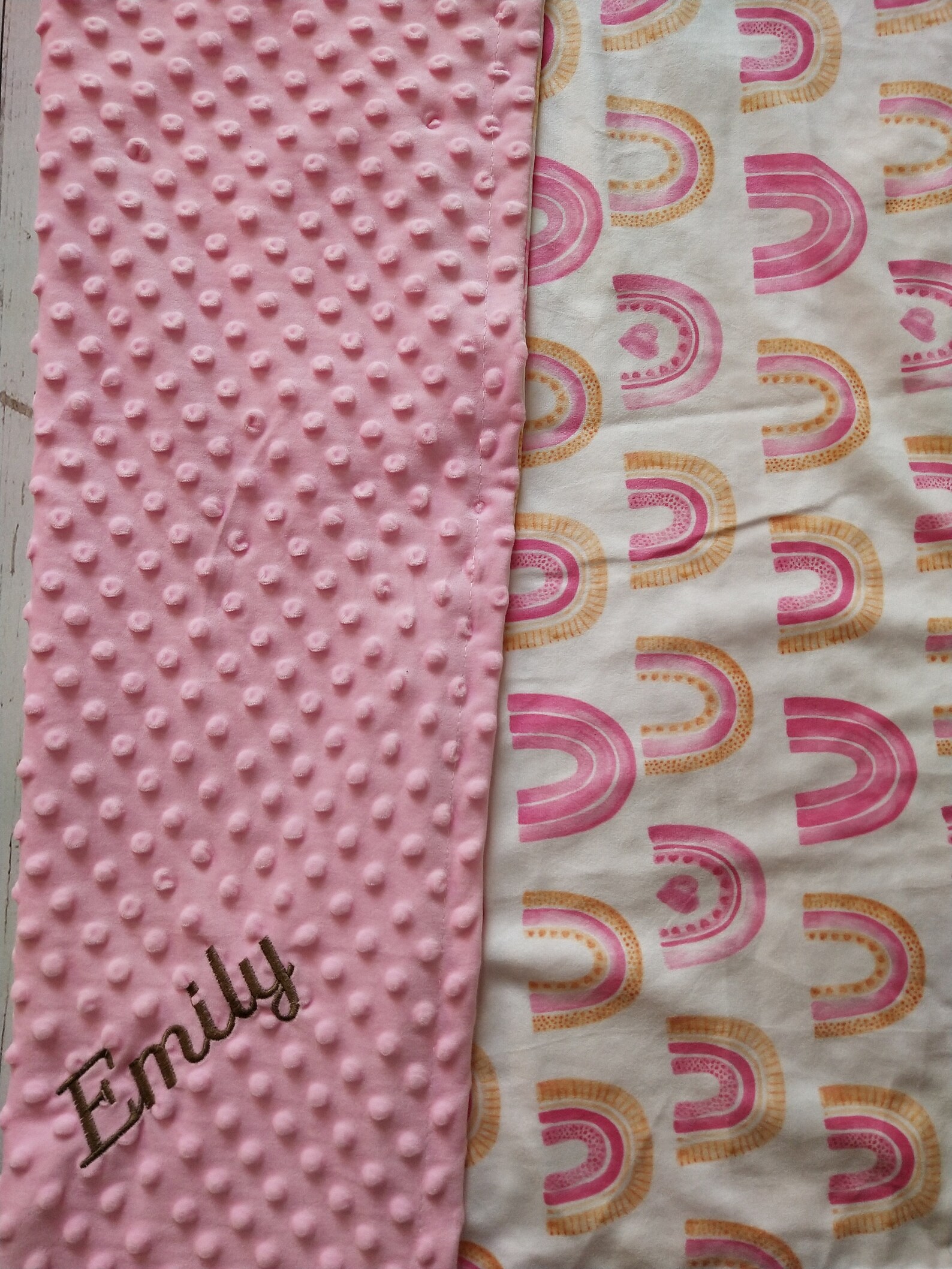 Personalized Baby Blanket Girl Lovey Rainbow Baby Girl Blanket - Etsy
