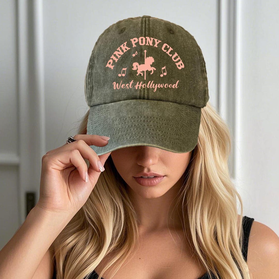 Embroidered Cap With Pink Pony Club Design Personalized Dad Cap ...