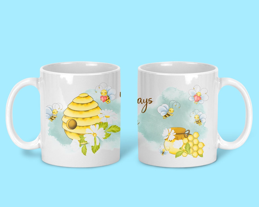 Honey Bee Mug, Valentines Gift, Lovers Mug, Valentine Bee, Girlfriend ...