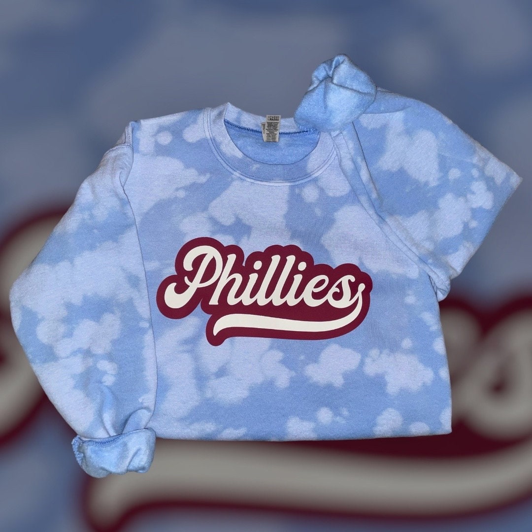 Phillies Tie Dye Crewneck Etsy