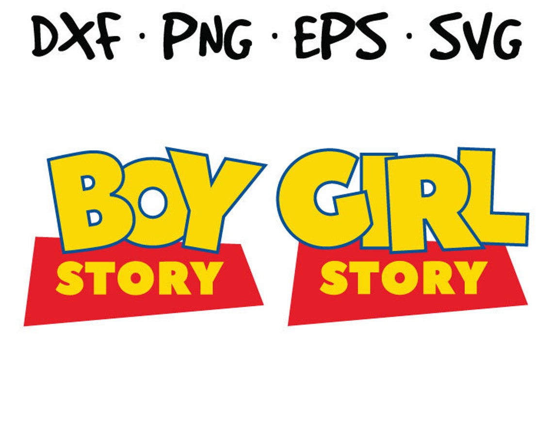 Boy Story Girl Story Toy Story Movie inspired logo vector SVG | Etsy