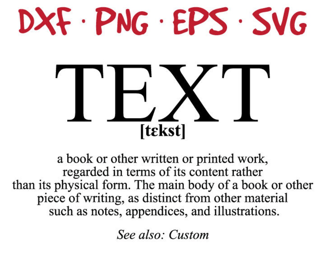 Custom Definition Your Own Text Meaning Dictionary Inspired | Etsy