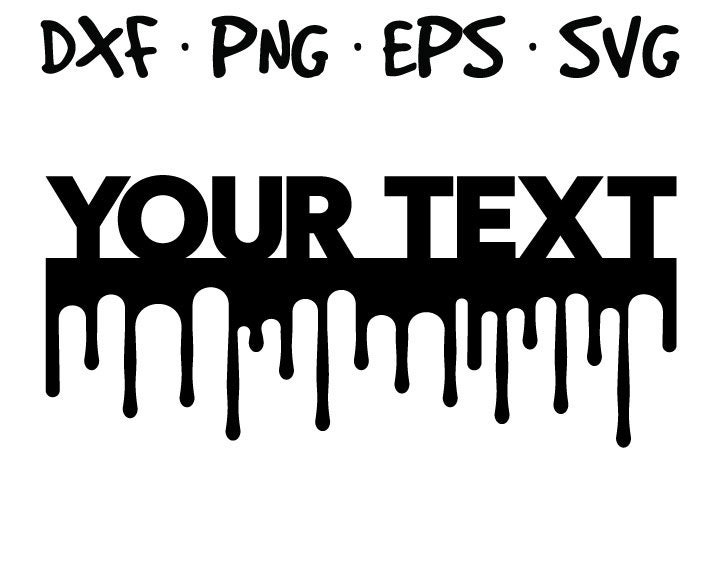 Custom Text Dripping Inspired Logo Vector SVG Files in Svg, Png, Eps ...