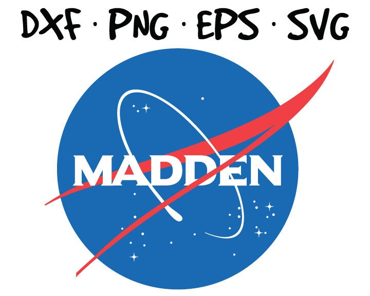 Custom Your Name NASA Inspired Logo Vector SVG Files in Svg | Etsy