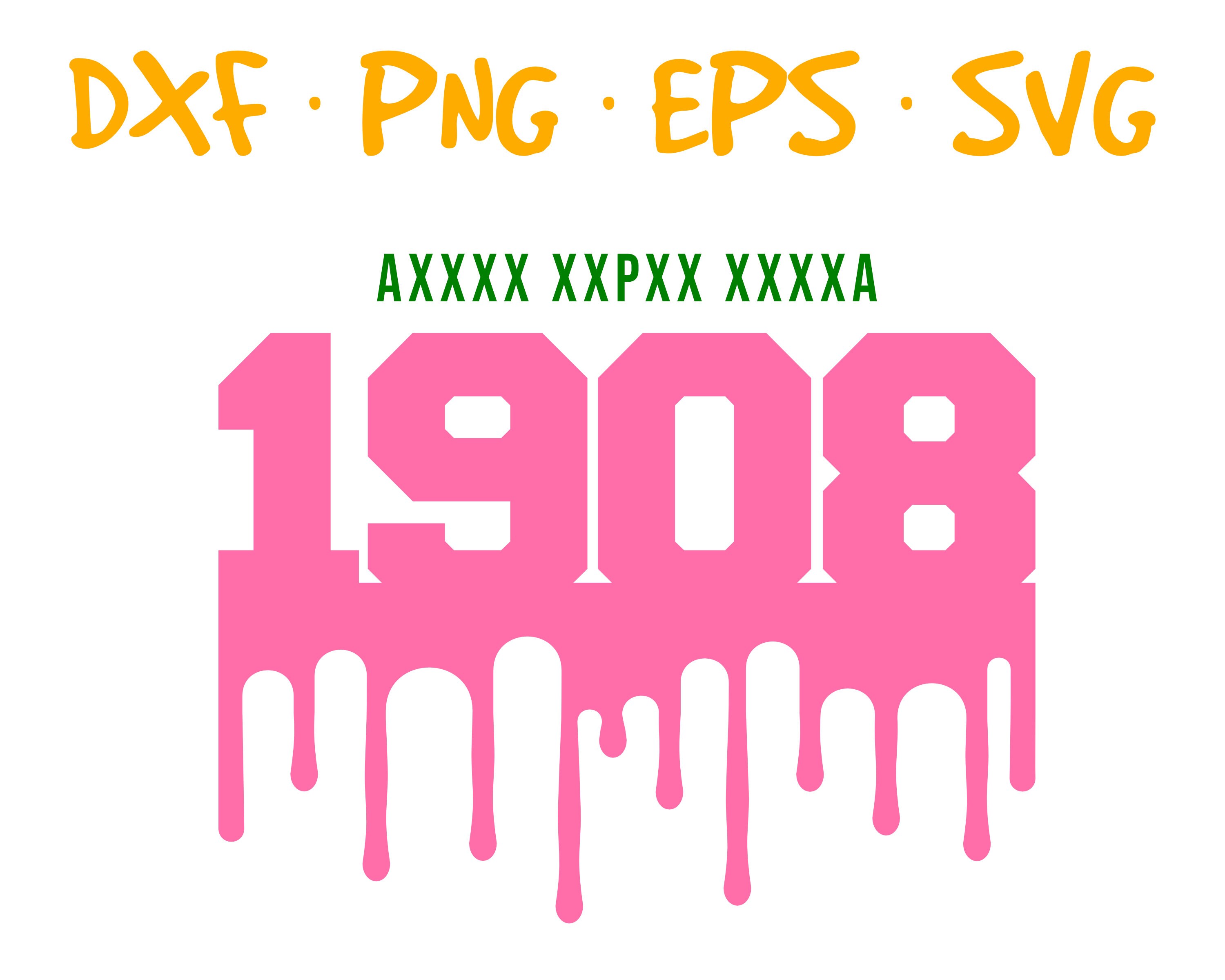 1908 Dripping Custom Year Enter Your Text for Sport | Etsy