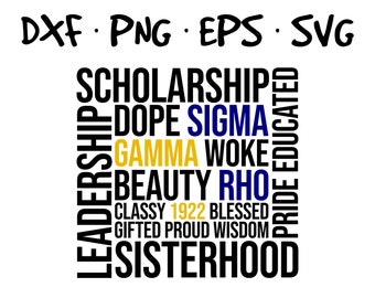 Sigma Gamma Rho Svg | Etsy