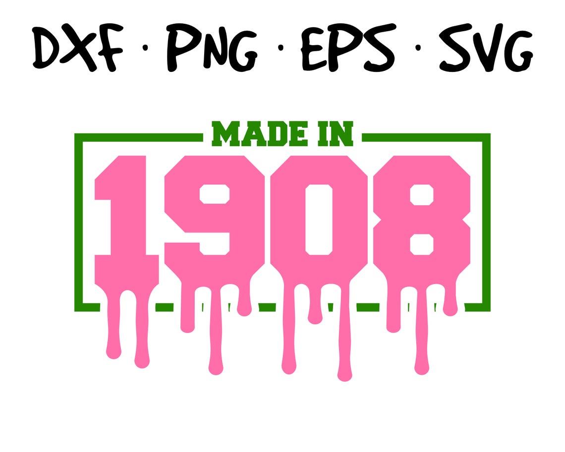 Made in 1908 Monogram Custom Year in Pinkies Color Sport Team - Etsy