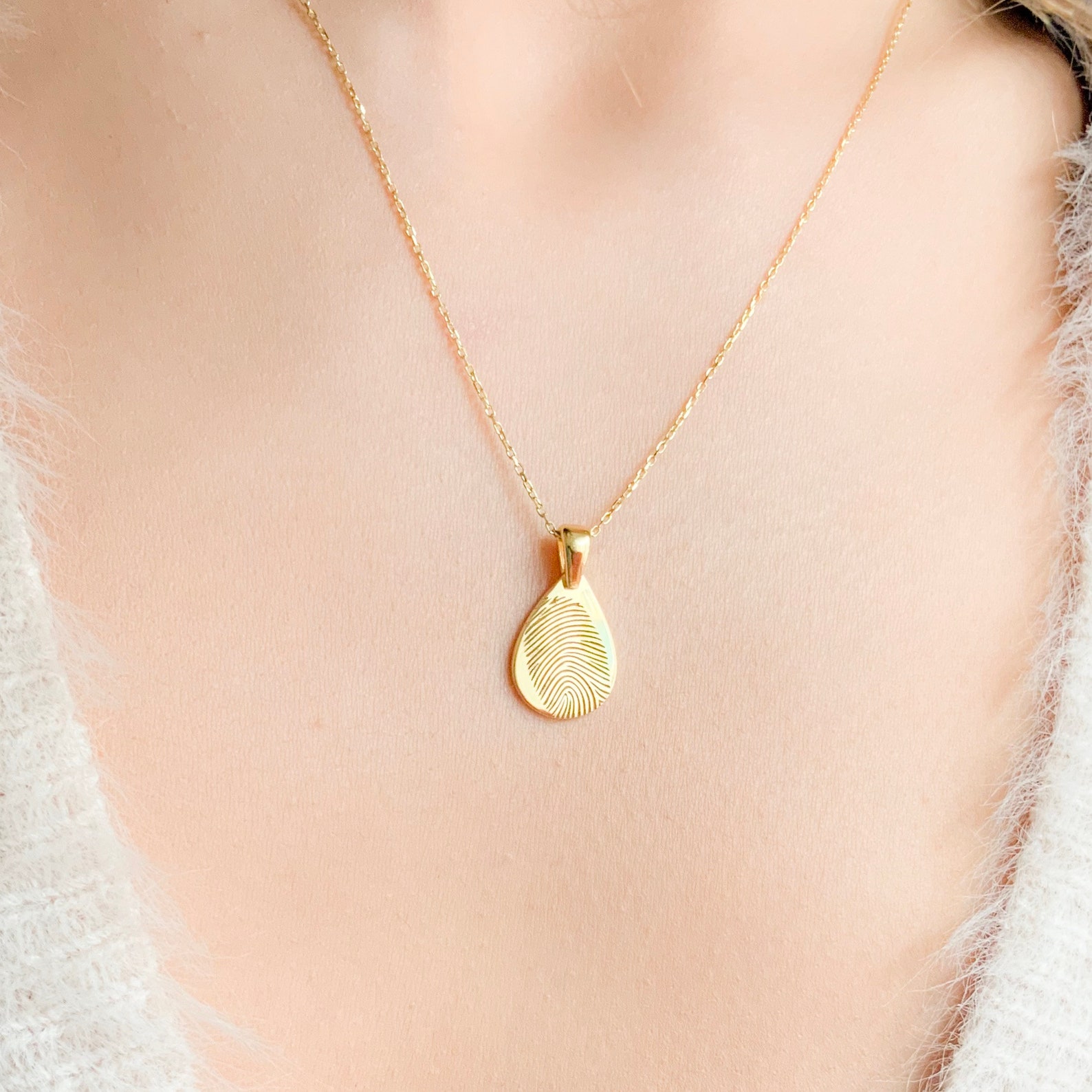 Custom Actual Fingerprint Necklace-personalized Fingerprint - Etsy