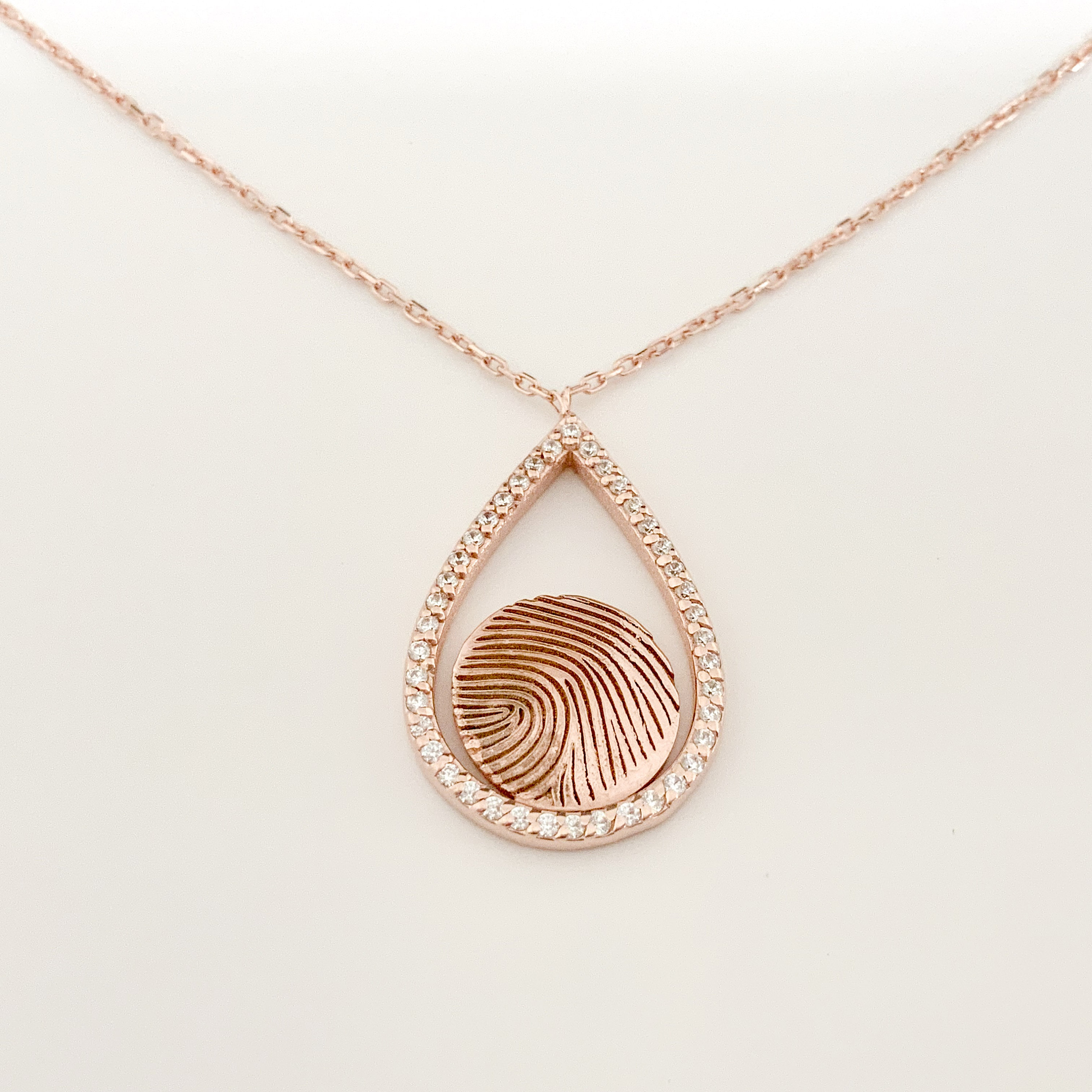 Personalized Fingerprint Necklace Dainty Necklace Cremation | Etsy
